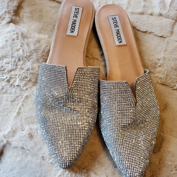 Steve Madden | Shoes | Steve Madden Rhinestone Slides Size 9 | Poshmark